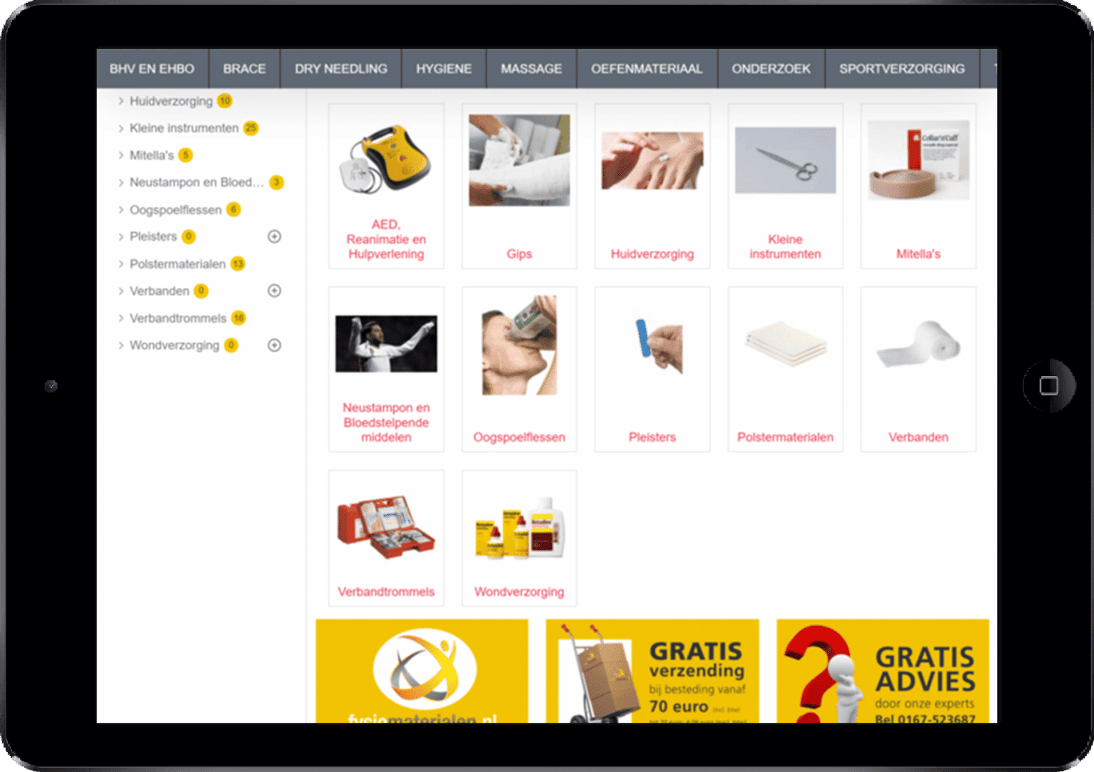 Case: Wederverkoop via Fysiomaterialen webshop