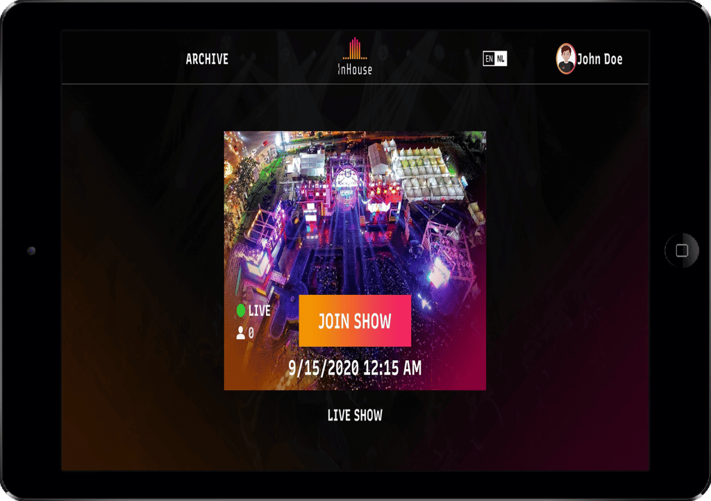 Case: live streaming app voor InHouse Events
