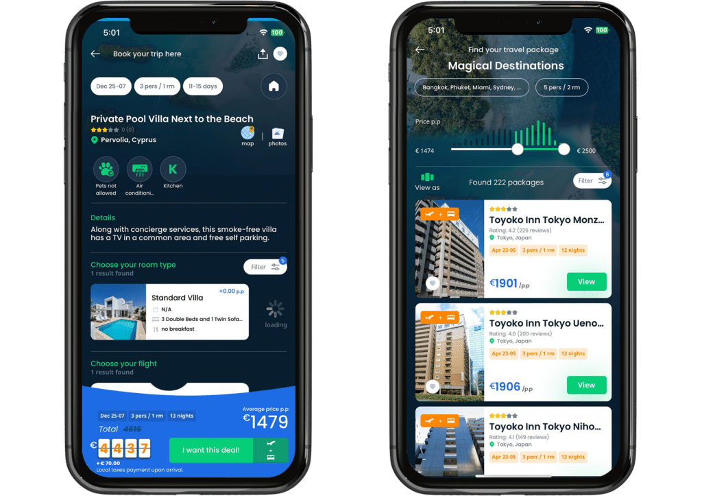 Genius.travel – Persoonlijke pakketreis app in React | APPelit